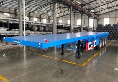 Cina Semirimorchio con 3 assi carico da 30-80 tonnellate trasportatore di container rimorchio a letto piatto in vendita