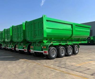 China 45Cbm 60Ton Dump Truck Trailers Rear Dump Trailer for Sand Stone Grain Transporting for sale