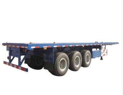 China 20/40/45 voet platbed en containercarrier platbed half-trailer met Q345b hoofdstraal Te koop