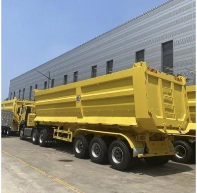 中国 Q345B / T700 砂石輸送用鋼筋本線水力後部ダンプ半トレーラー 販売のため