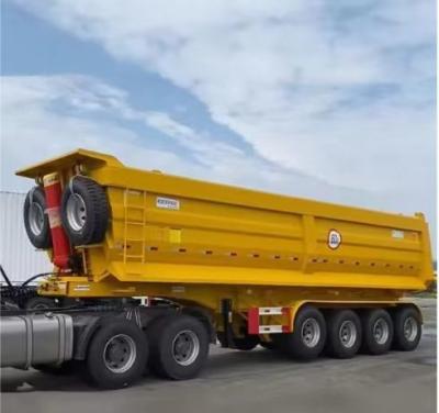 中国 Q345B / T700 砂石輸送用鋼筋本線水力後部ダンプ半トレーラー 販売のため