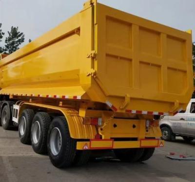 中国 Q345B / T700 砂石輸送用鋼筋本線水力後部ダンプ半トレーラー 販売のため
