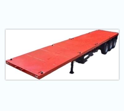 China Duurzame Q345B staal-hoofdbalk platte half-trailer voor 20ft 40ft containervervoer Te koop