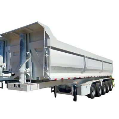 Cina Personalizzazione 80-100 tonnellate 45 CBM Semi-remorchio a punta per camion e U-forma posteriore scarico in vendita