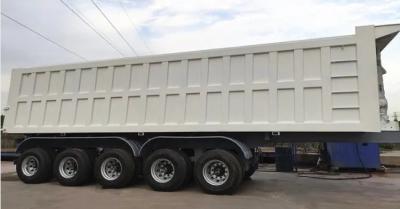 Cina Personalizzazione 80-100 tonnellate 45 CBM Semi-remorchio a punta per camion e U-forma posteriore scarico in vendita