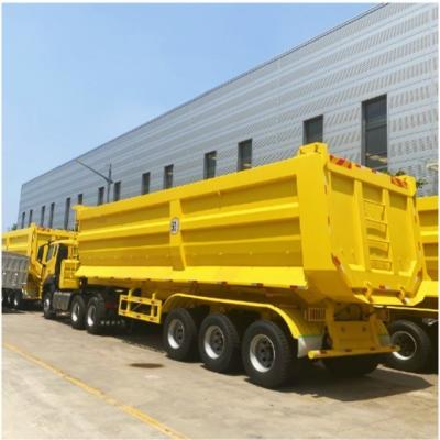 Cina 40 - 80 tonnellate di acciaio inossidabile 3 assi Semi-remorchio posteriore per costruzioni pesanti in vendita