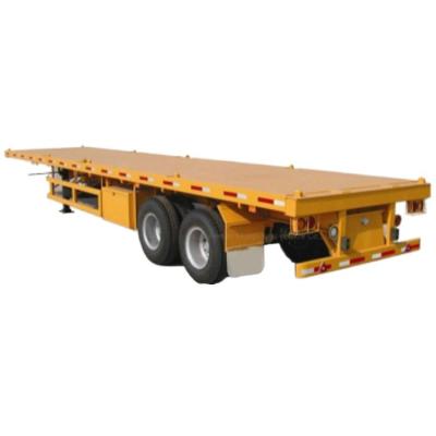 China Aanpasbaar Rood Geel Blauw Groen Wit Kleur 3 4 Assen Platbed Flat Semi Trailer voor Truck Te koop