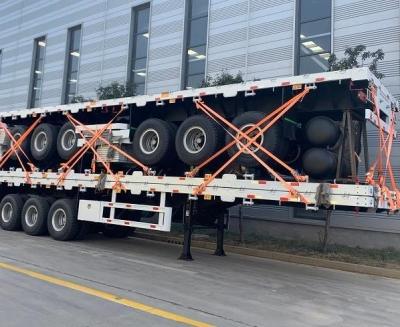 Cina Dimensione e colore personalizzati 3 4 Container a asse Flatbed Flat Semi-trailer per camion in vendita