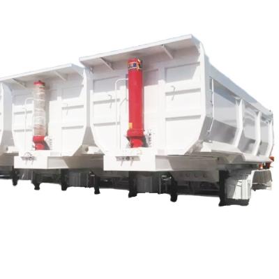 China Max Payload 40 Cubic Meter Tipper Trailer Truck Tipping Trailer with 28T Landing Gear for sale