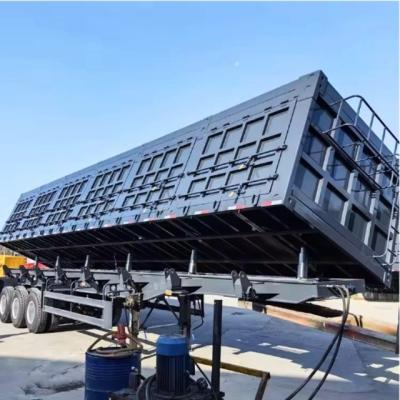 China 13000*2550*2900mm Elevador lateral Side Hydraulic Cylinder Dump Trailer para solicitação do cliente à venda