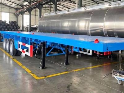 Cina 3 assi 4 assi 12,4m semirimorchio a letto piatto La soluzione perfetta per il trasporto di container in vendita