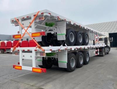 Cina 3 assi 4 assi 12,4m semirimorchio a letto piatto La soluzione perfetta per il trasporto di container in vendita