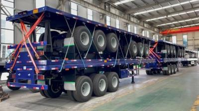 Cina 3 assi 4 assi 12,4m semirimorchio a letto piatto La soluzione perfetta per il trasporto di container in vendita