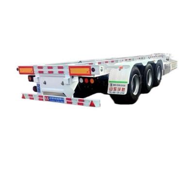 中国 Wosheng 3 アクセル 20FT 40FT コンテナ スケルト コンテナ輸送用半トレーラー 販売のため