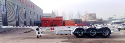 中国 Wosheng 3 アクセル 20FT 40FT コンテナ スケルト コンテナ輸送用半トレーラー 販売のため