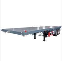 China High Payload 50 Tons 3 or 4 Axle Dock Container Flat Bed Semi Trailer Customization for sale