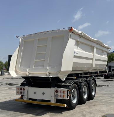 中国 パーソナライズされた3軸ハイドロリックバックダンプセミトレーラー 28t重用着陸車 販売のため