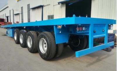 China 12.00R22.5 Tire 60 Tons 80 Tons Payload Flatbed Semi Trailer for Container Transport for sale
