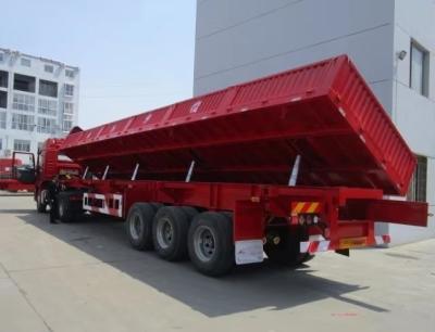 China Semi-trailer rechtstreeks 30-100 ton capaciteit Hydraulische zijdelingse dumper voor vrachtvervoer Te koop