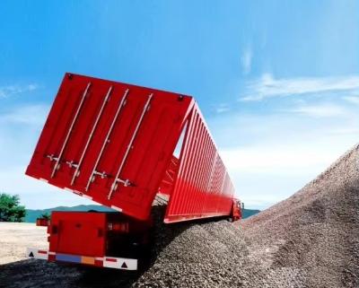 China Semi-trailer rechtstreeks 30-100 ton capaciteit Hydraulische zijdelingse dumper voor vrachtvervoer Te koop
