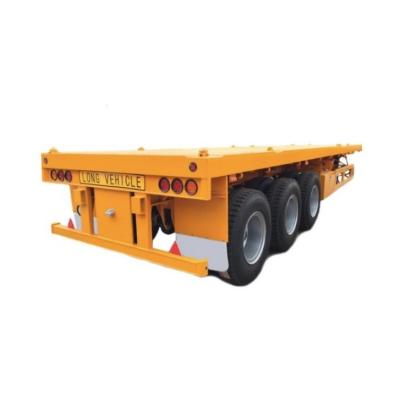 中国 12500x2500x1600-3100mm コンテナ輸送用多軸平床トラック半トレーラー 販売のため