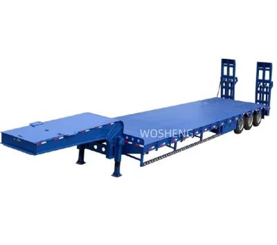 中国 ウォシェン 3軸 12輪 低床コンテナ シャーシ 半トレーラー 12500x2500x1100mm 販売のため