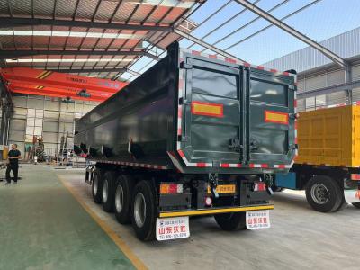 Cina richiesta del cliente semirimorchio a capovolgimento a 4 assi di tipo U con scarico posteriore idraulico in vendita