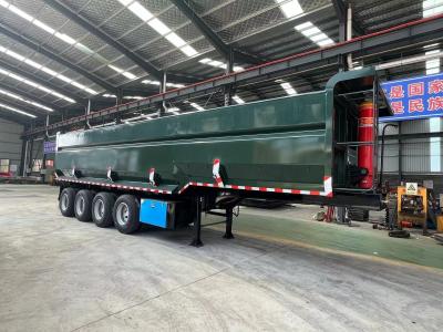 Cina richiesta del cliente semirimorchio a capovolgimento a 4 assi di tipo U con scarico posteriore idraulico in vendita