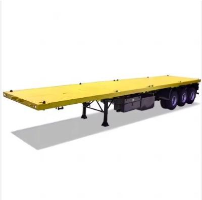 中国 12400×2610×1550mm 7トン タレ 重量50トン 利用荷重 20/40フィート フラットベッドセミトレーラー 販売のため