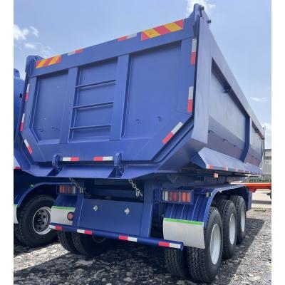 中国 3軸4軸 水力型U型 後ろダンプ半トレーラー トラック 双線ブレーキシステム 販売のため