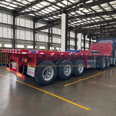 Cina Semi-remorchi a tre assi piatti per il trasporto di container da 20 piedi a 40 piedi e carichi pesanti in vendita