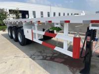 China Customized Color 20ft 40ft 45ft Container Flatbed Trailer with High Load Capacity for sale