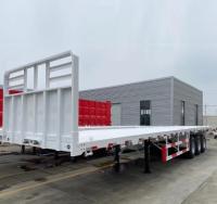 China Customized Color 20ft 40ft 45ft Container Flatbed Trailer with High Load Capacity for sale