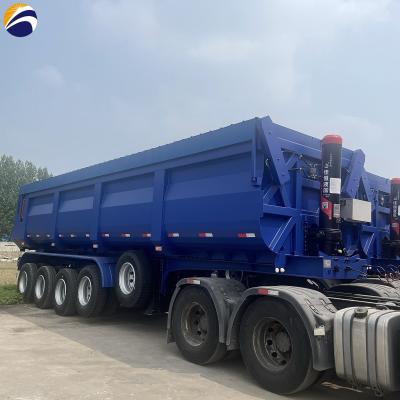 Cina Triasse a forma di U idraulica a posteriore di scaricatore di rifiuti Semi camion rimorchio per il trasporto in vendita