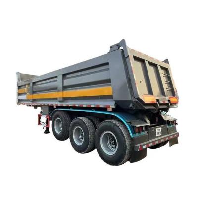 Cina 28t Heavy Duty Landing Gear Semi-trailer per la costruzione sabbia pietra terra lavorazione posteriore in vendita