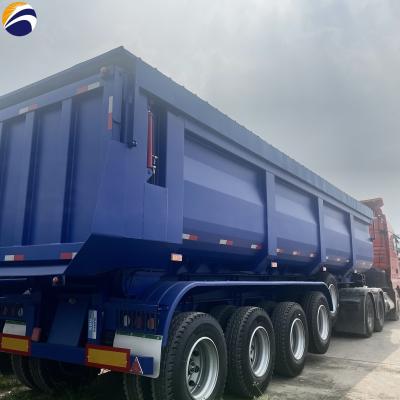 China Semi-reboque traseiro de descarga em forma de U personalizável para transporte hidráulico de carga pesada à venda