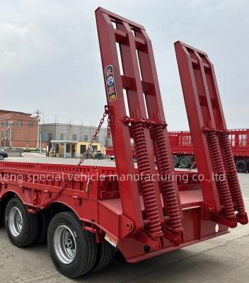 中国 60トンの重荷で低床半トレーラー 315 80R22.5タイヤとオプションのキングピン 販売のため