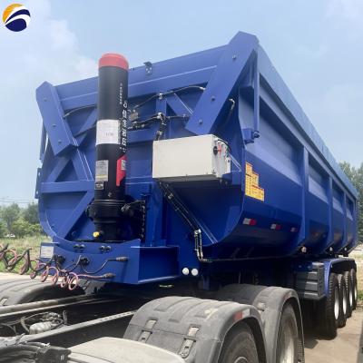 China Highly Durable Dump Truck with 3/4Axle Rear Hydraulic Lifting and Dump Semi-Trailer for sale