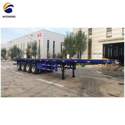 China S Custom Flatbed Semi-Trailer met hoge laadcapaciteit en Dual Line Braking System Te koop