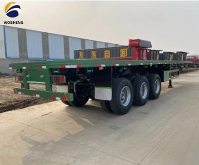 Cina S Semi-remorchio a piattaforma su misura con elevata capacità di carico utile e sistema di frenatura a doppia linea in vendita