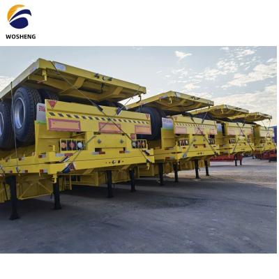 Cina S Semi-remorchio a piattaforma su misura con elevata capacità di carico utile e sistema di frenatura a doppia linea in vendita