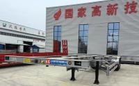 China 13Ton Axle Container Skeleton Chassis Semi Trailer With Twist Locks for Easy Loading for sale
