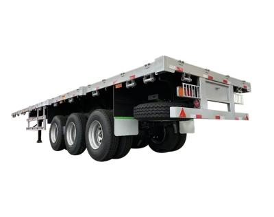 China 40ft 60 ton platbed half-trailer voor het transport van bouwmaterialen Organisatie Te koop