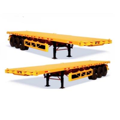 China Flatbed Container Semi Trailer 40FT 45FT 48FT Rim 9.00-22.5 optionele 12400*2610*1550mm Te koop