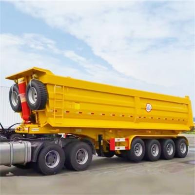 Cina 30-100 tonnellate di rimorchio a gomma con forma a U e funzione di trasporto di grano con pietra di sabbia in vendita