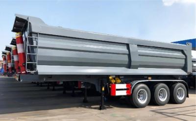 Cina 30-100 tonnellate di rimorchio a gomma con forma a U e funzione di trasporto di grano con pietra di sabbia in vendita