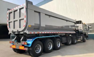 Cina 30-100 tonnellate di rimorchio a gomma con forma a U e funzione di trasporto di grano con pietra di sabbia in vendita