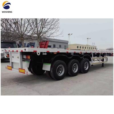 China Mechanische ophanging 40 FT Semi-trailer voor het vervoer van zware machines Te koop