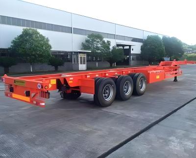 China 3 Axle 4 Axle Container Truck Trailers Skeleton Semi Trailer with Tare Weight of 6.5 T for sale