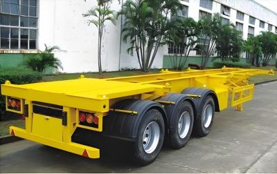 China 3 Axle 4 Axle Container Truck Trailers Skeleton Semi Trailer with Tare Weight of 6.5 T for sale